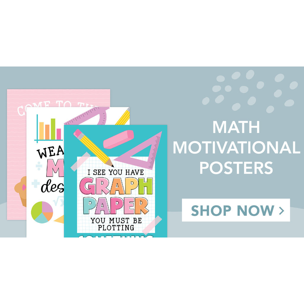 Set of 6 Math Motivational Posters - Inspiring Classroom Decor – Hadley ...