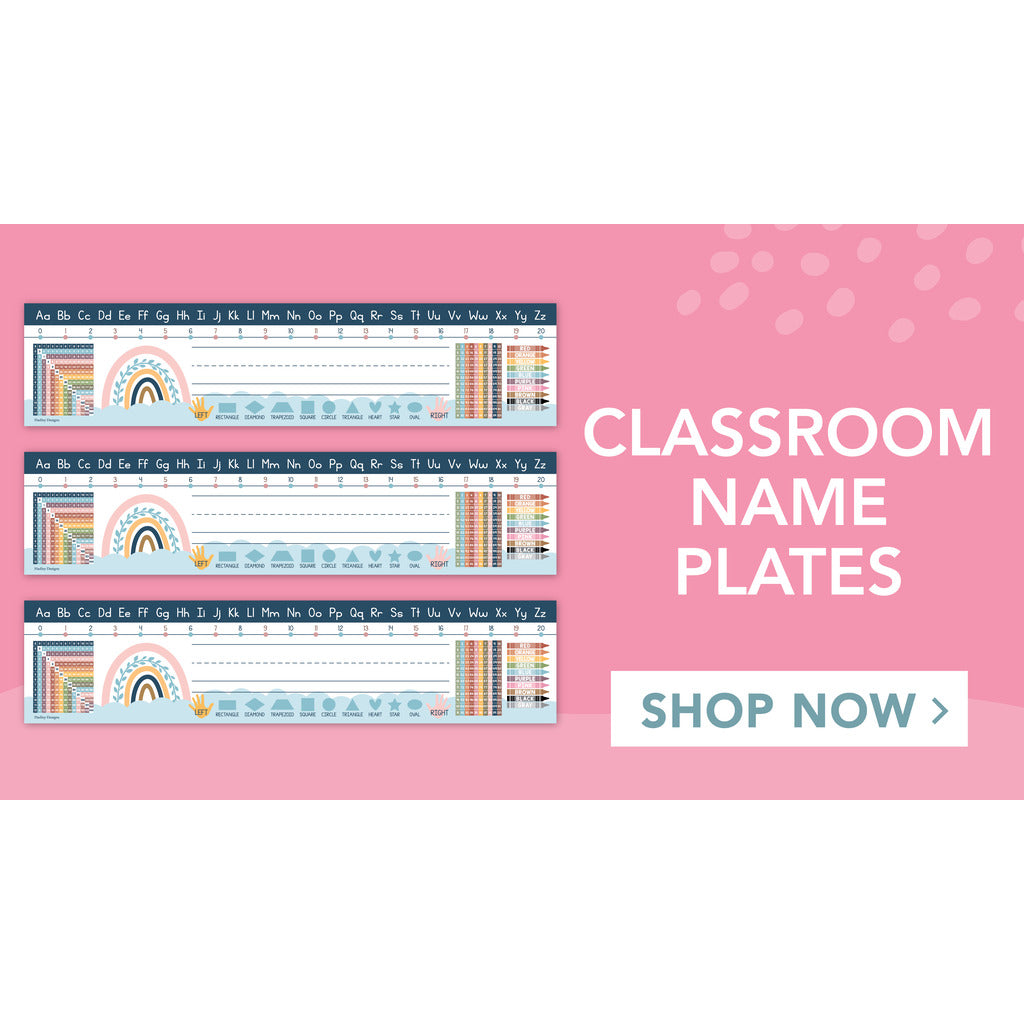 Set of 25 Classroom Name Plates – Customizable Desk Tags for Students ...