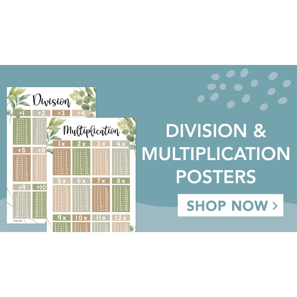 Large Division & Multiplication Posters Set of 2 | Classroom Learning ...