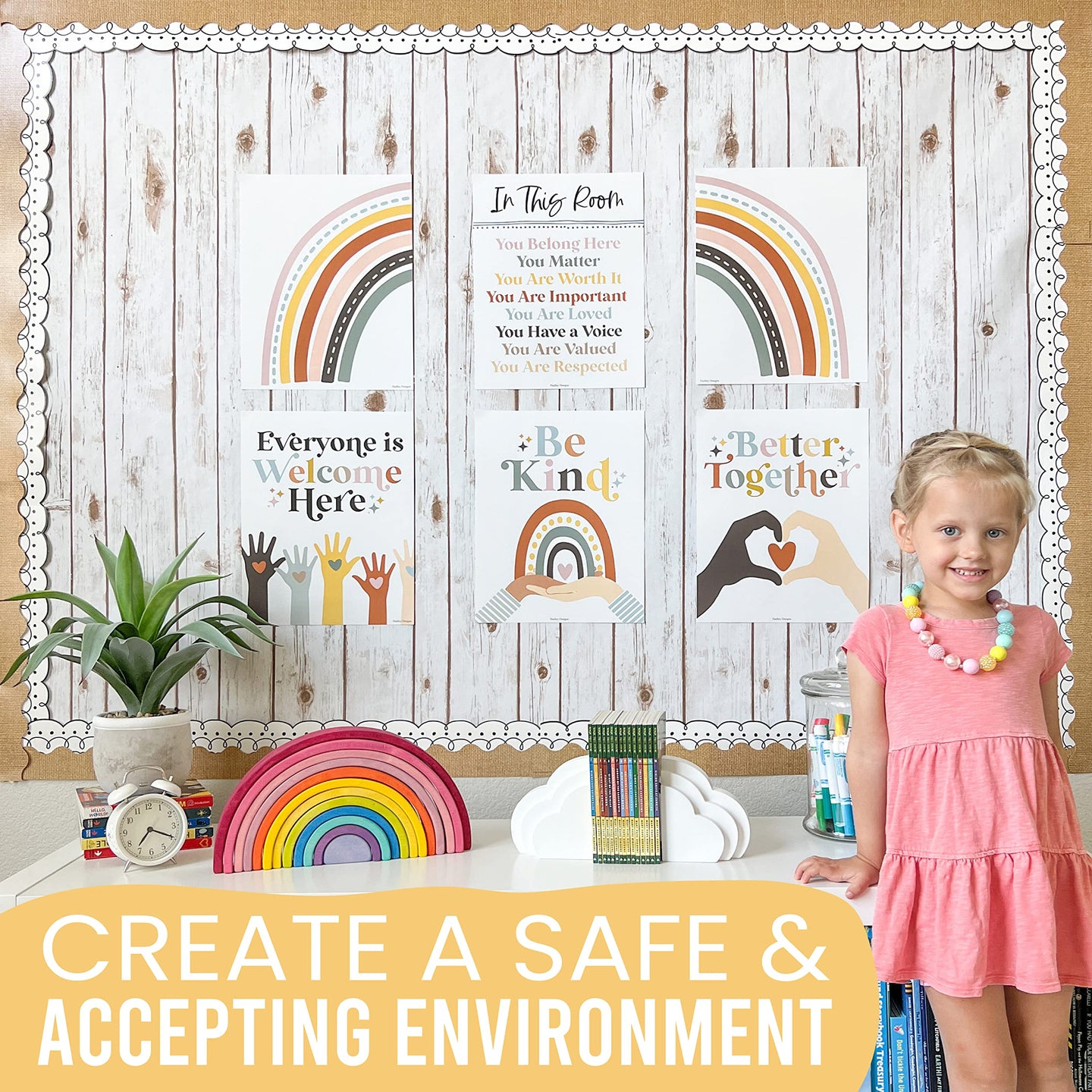Everyone Belongs Kindness Kit: Boho 6 Poster Pack – Hadley Designs