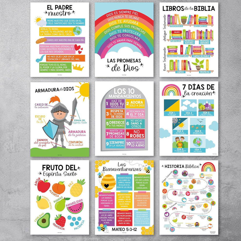 Colorful Spanish Bible Posters – Hadley Designs