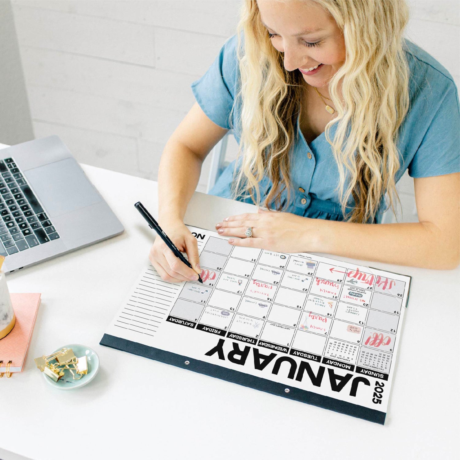 18-Month Desk Calendars with Note Section | Office & Classroom – Hadley ...