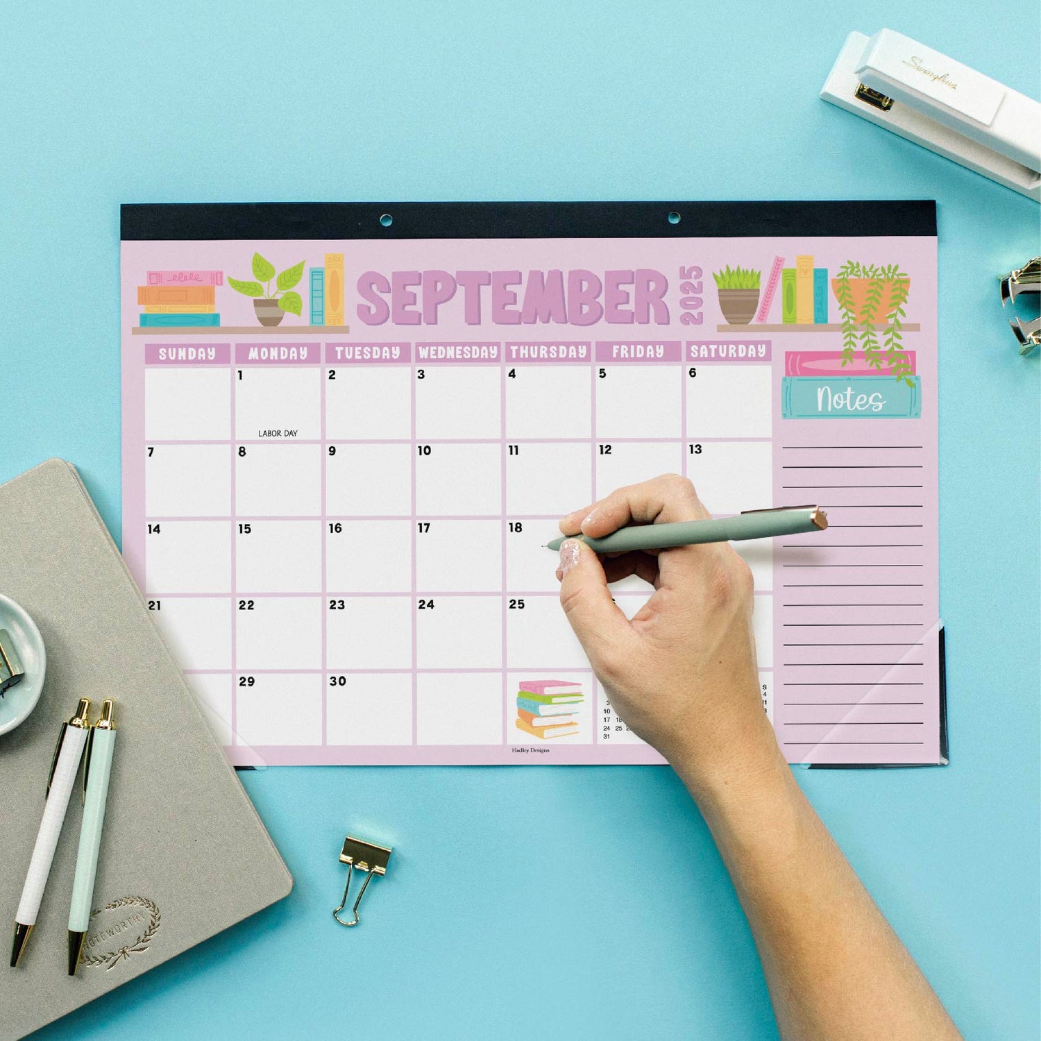 18-Month Desk Calendars with Note Section | Office & Classroom – Hadley ...