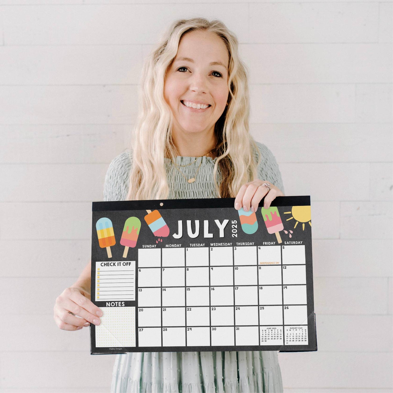 18-Month Desk Calendars with Note Section | Office & Classroom – Hadley ...