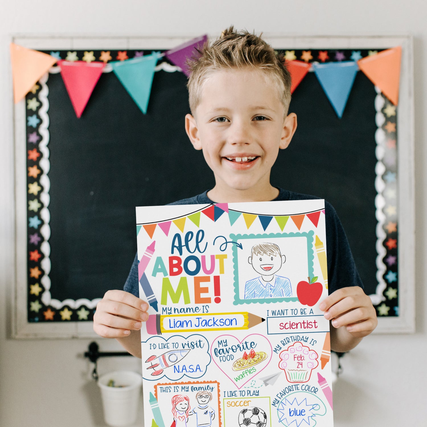 Set of 20 All About Me Posters for Classrooms & Homeschool Rooms ...