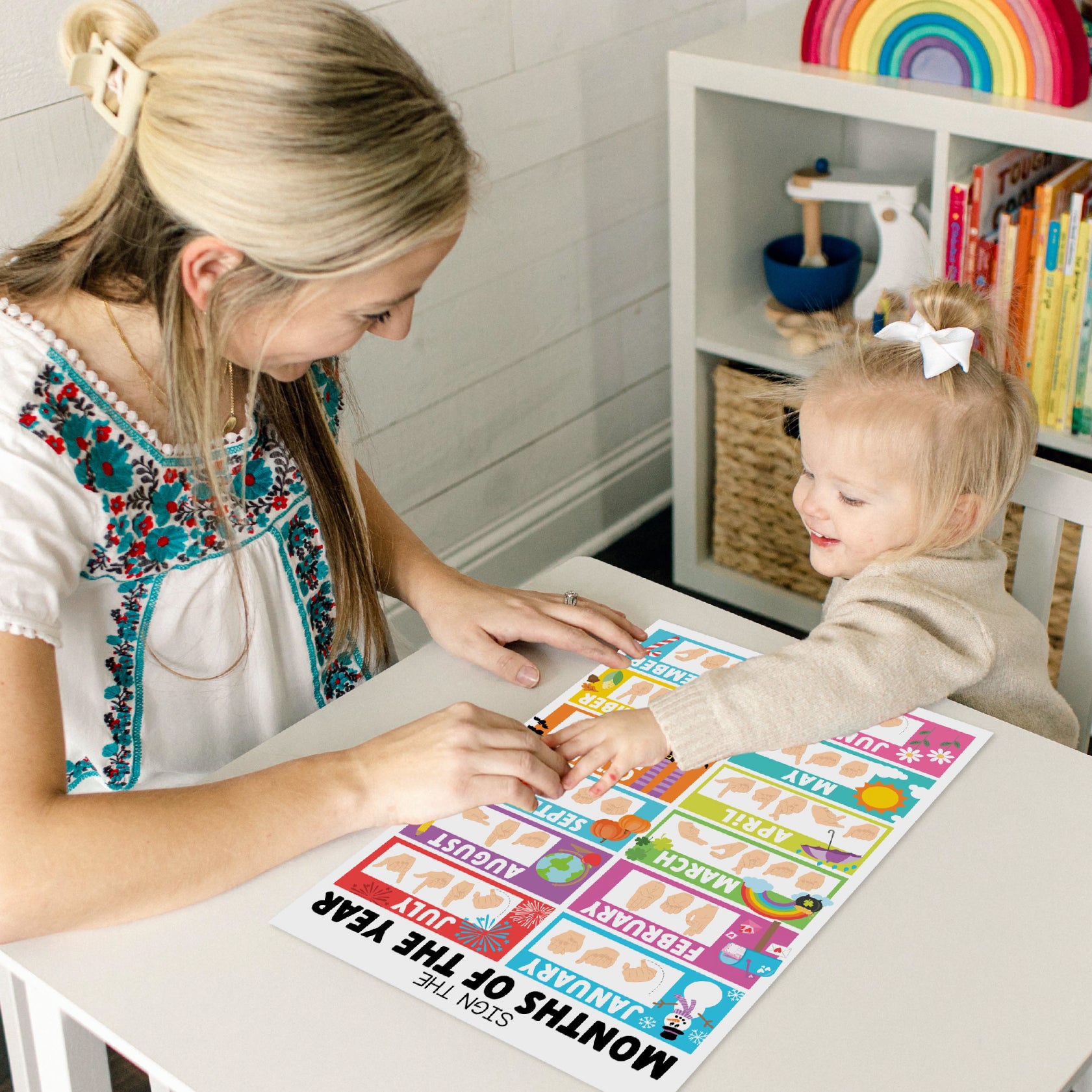 ASL Learning Posters Set of 8 for Classrooms & Language Classes ...