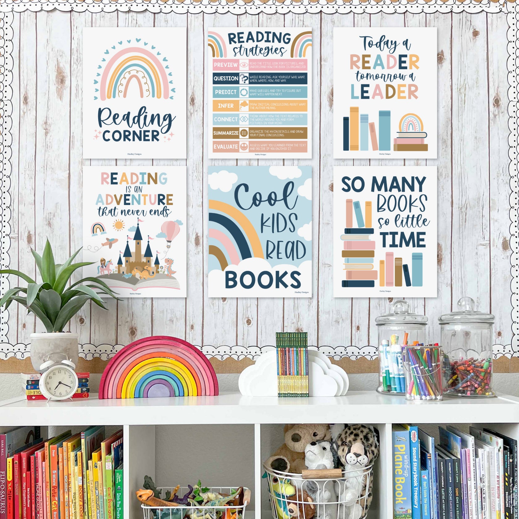 Set of 6 Reading Motivational Posters for Classrooms & Homeschoolers ...