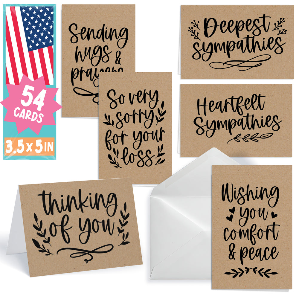 54 Sympathy Cards for Loss – Blank Condolence & 'I'm Sorry for Your Lo ...