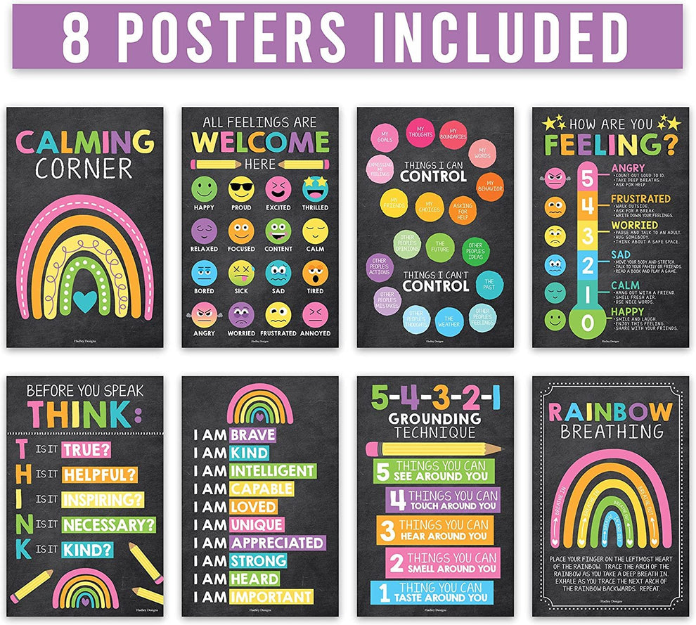 Calming Corner Posters | Set of 9 | Classroom Decor – Hadley Designs