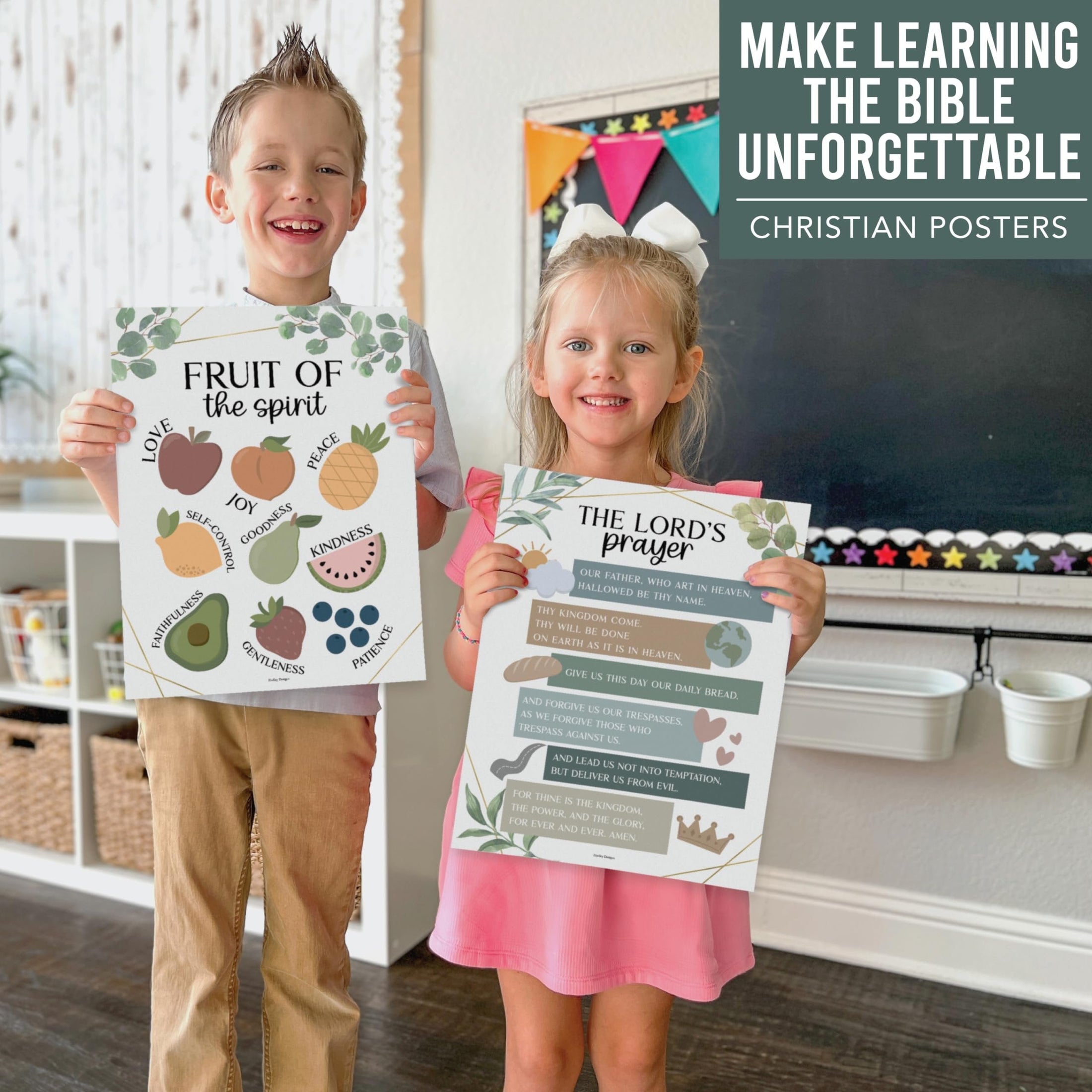 Bible Posters | Set of 9 | Sunday School Posters – Hadley Designs