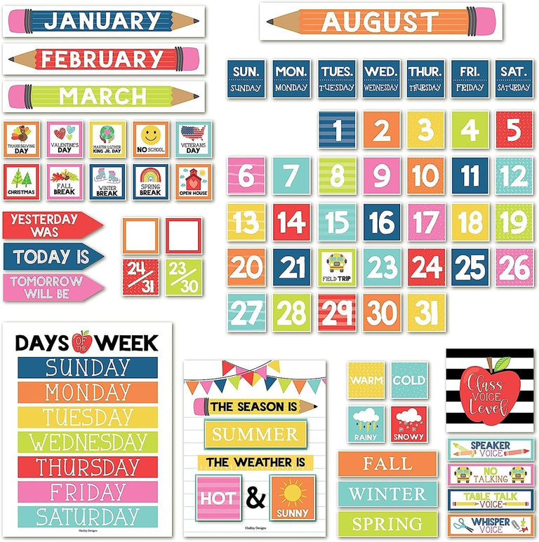 Classroom Calendar | Bulletin Board | Classroom Supplies – Hadley Designs