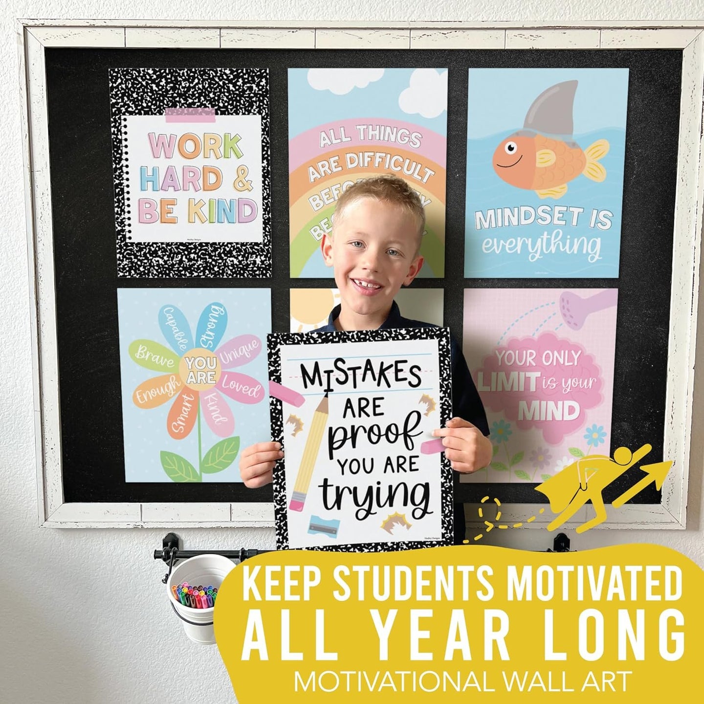 Growth Mindset Kit, Colorful 9 Poster Pack – Hadley Designs