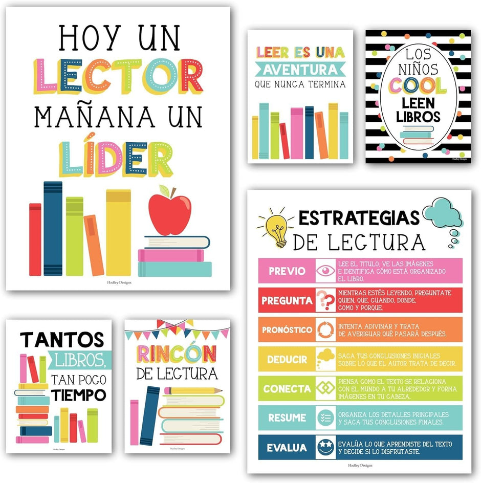 Set of 12 Spanish Learning Posters for Classroom & Language Lessons ...