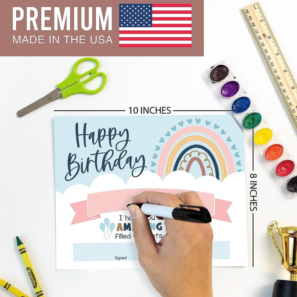 Birthday Certificates, Boho Pack of 25 – Hadley Designs