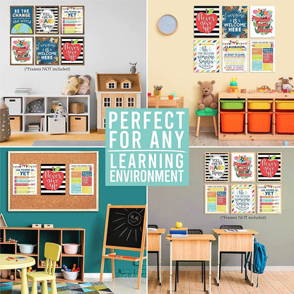 Classroom Motivational Posters | Set of 9 | Educational Supplies ...